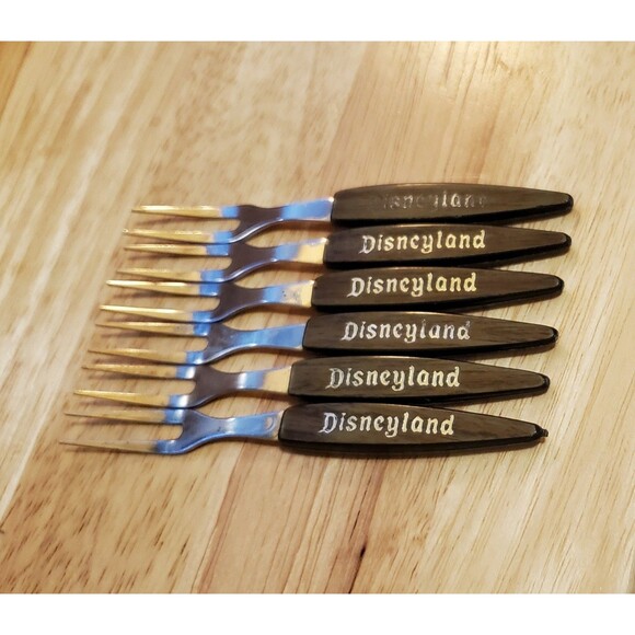 Disney | Kitchen | Vtg Disneyland Mini Appetizer Forks Set Of Six ...